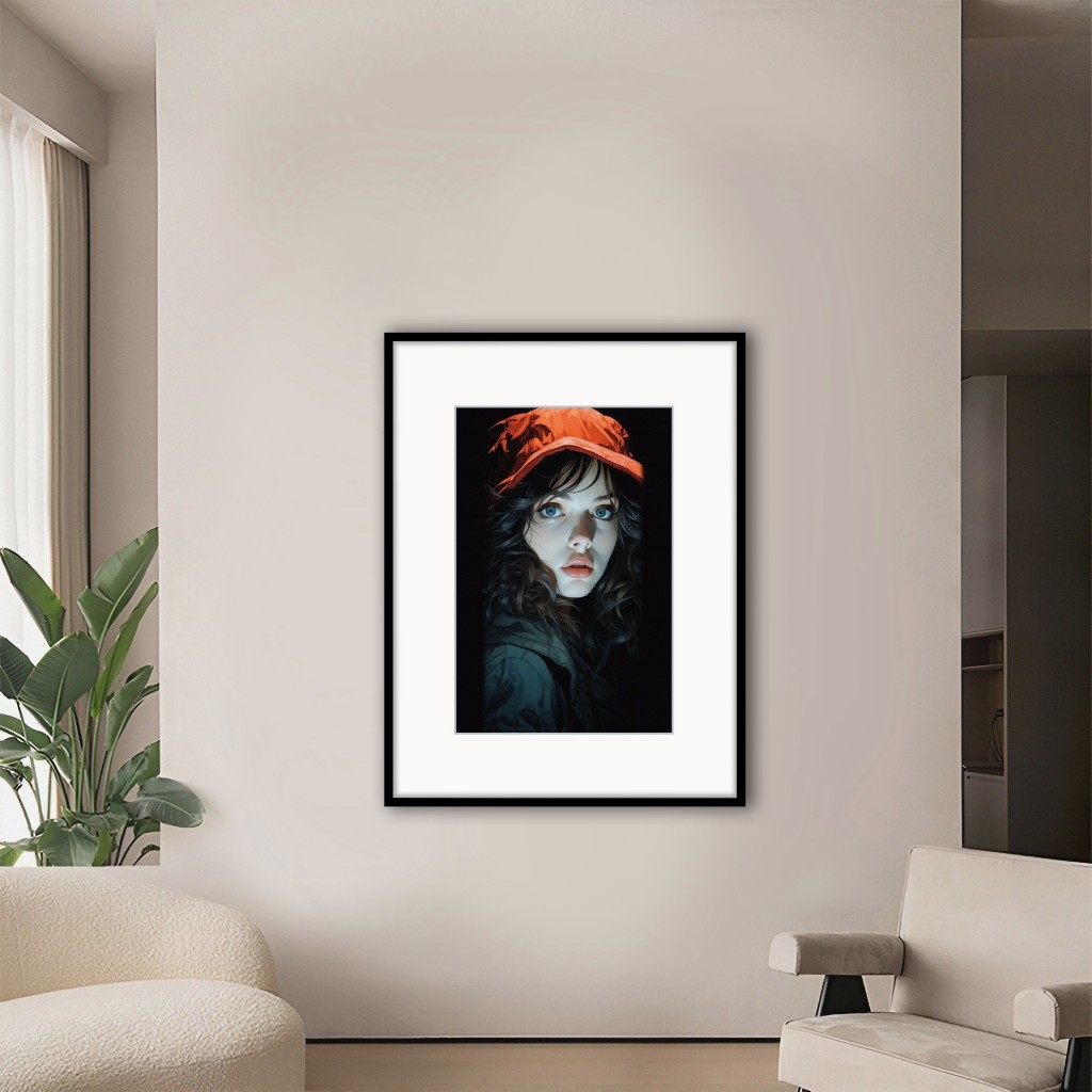 Jual Poster Blok + Frame Aesthetic Girl Eyes 101 Lukisan Cetak 70x50cm ...