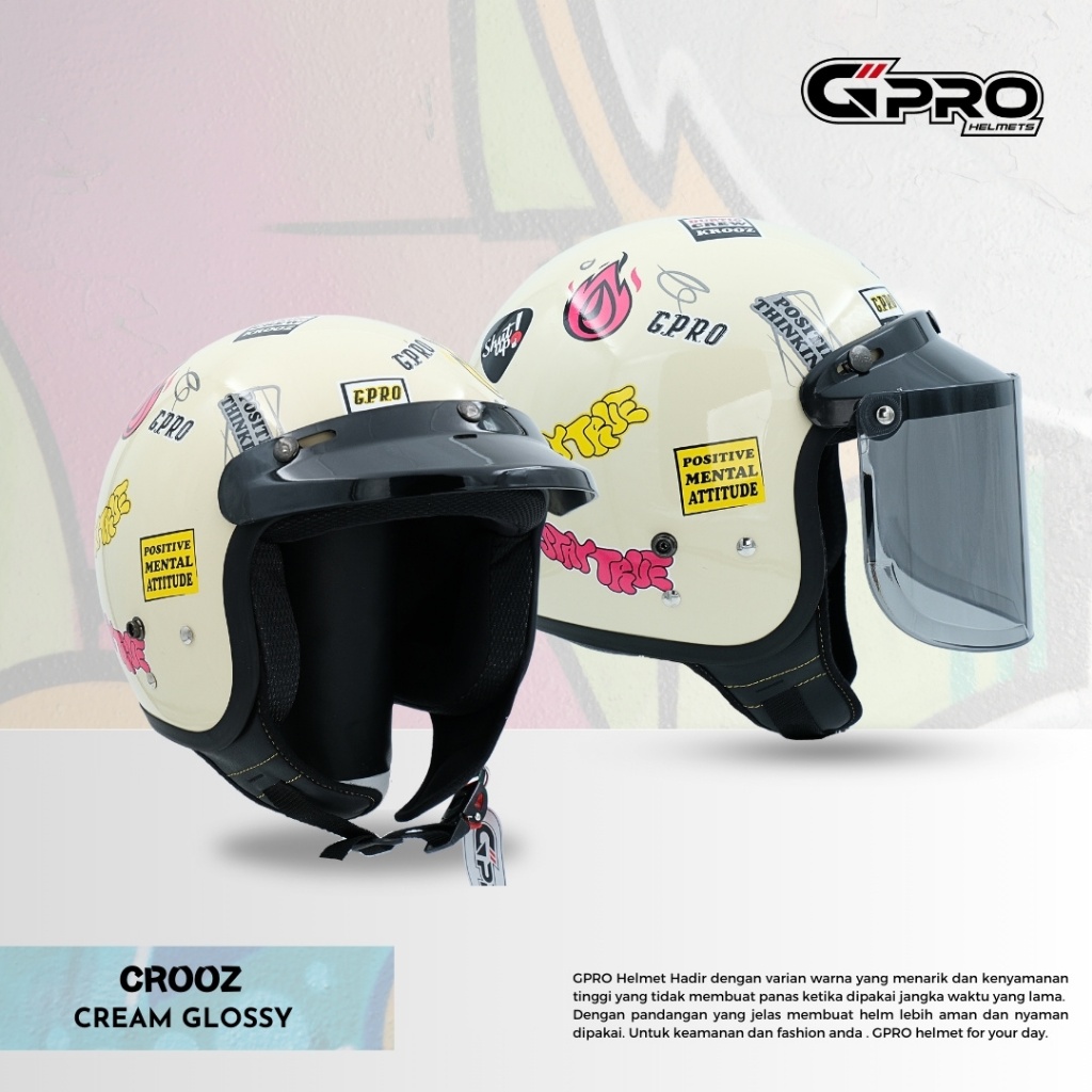 Jual Helm Bogo Retro Classic SNI Dewasa Hijab Pria dan Wanita Original ...
