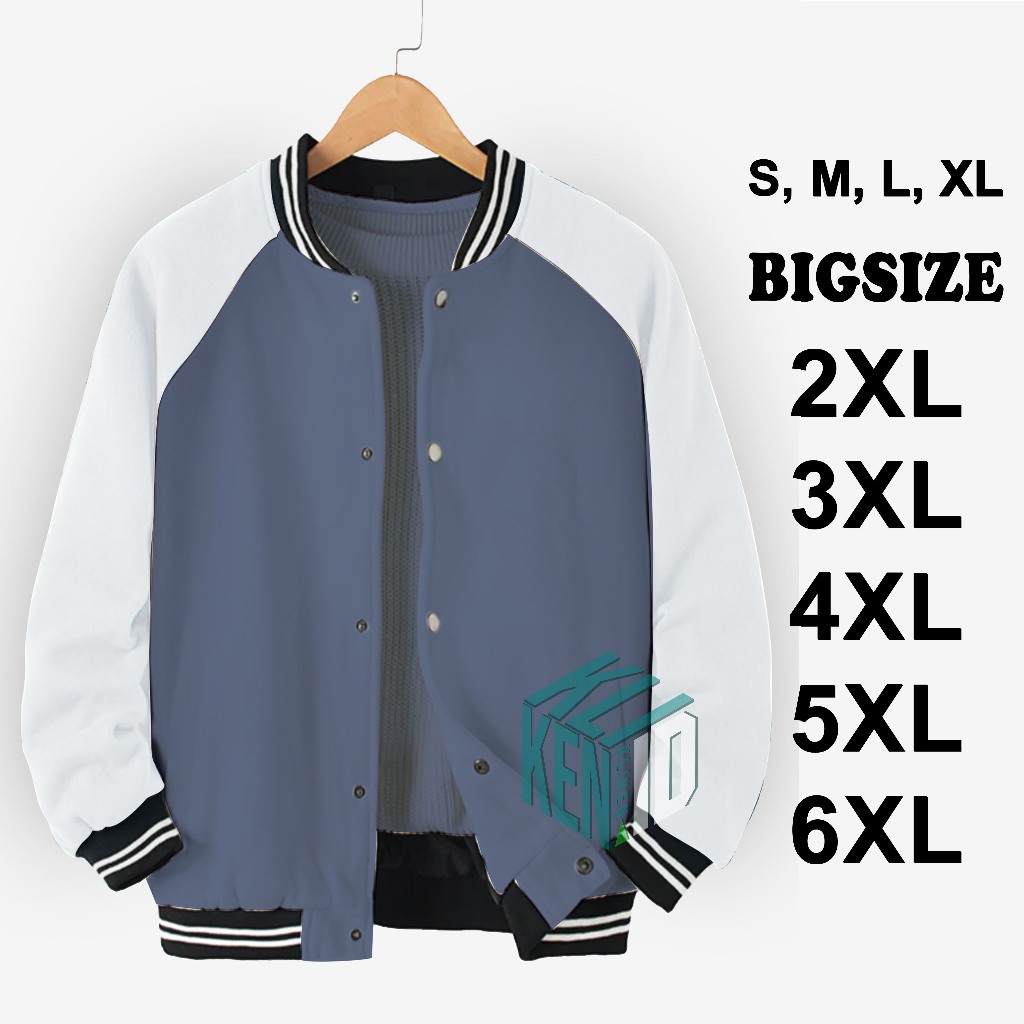 Jual JAKET VARSITY KOMBINASI LOGO R BIG SIZE M L XL XXL XXXL XXXXL ...