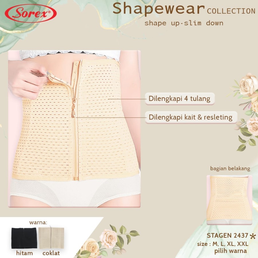 Jual Sorex Stagen kancing 1053 sleting 2437 korset pelangsing perut ...