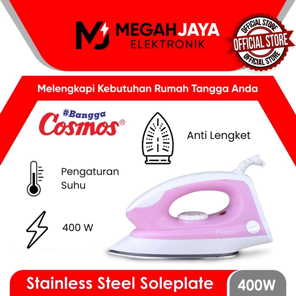 Jual [COD READY] COSMOS SETRIKA STAINLESS STEEL CIS 428 / CIS-428 ...