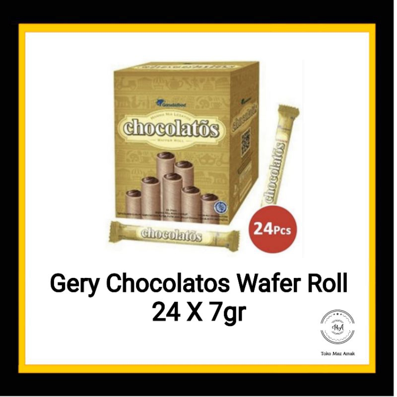 Jual Gery Chocolatos wafer choco roll 24 x 7gr | Shopee Indonesia