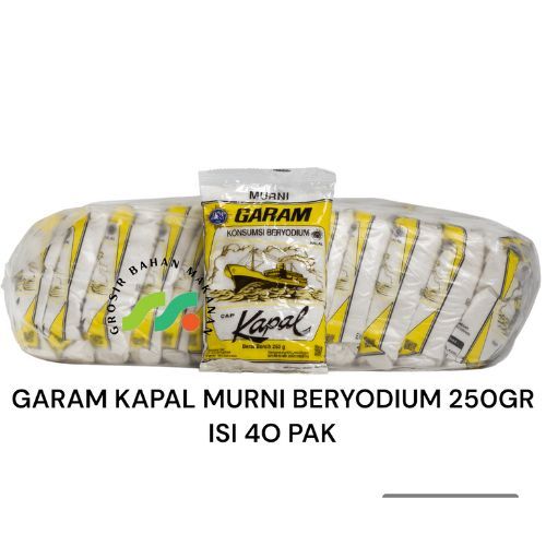 Jual GARAM KAPAL MURNI BERYODIUM 250GR (PER BALL ISI 40 PACK) | Shopee ...