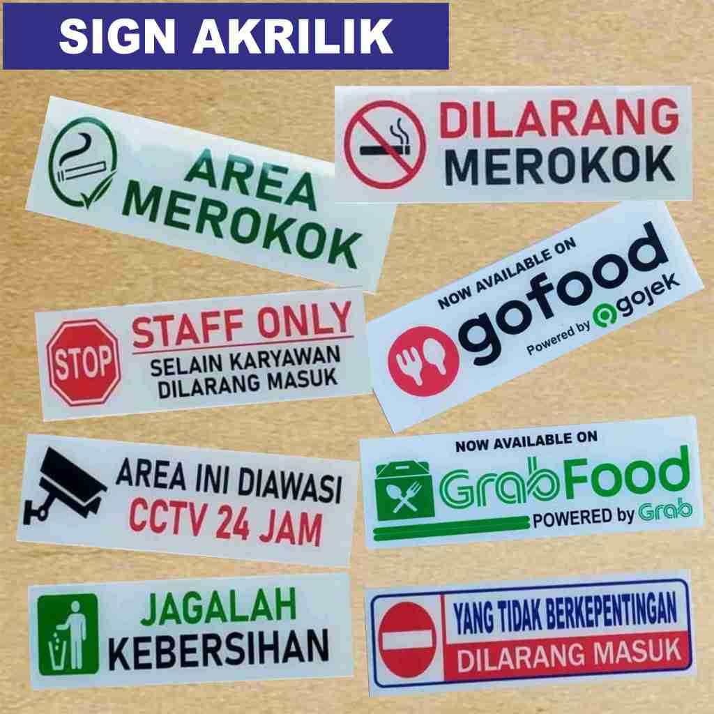 Jual Papan Akrilik Tanda Ruangan Sign Board Custom | Shopee Indonesia