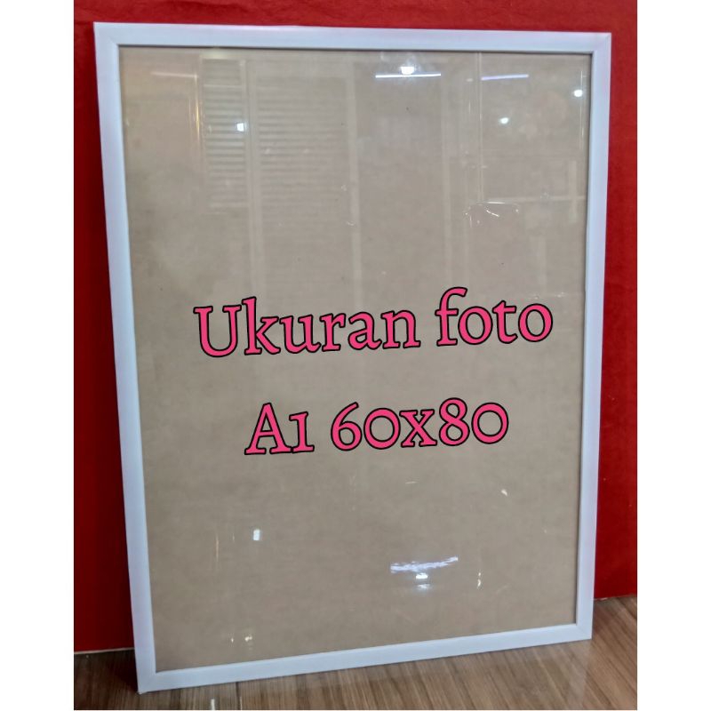 Jual Bingkai ukuran foto 60x80cm, lebar frame 2cm, pakai kaca | Shopee ...