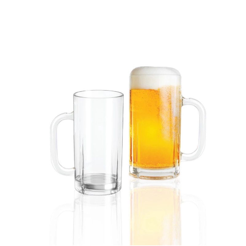 Jual Gelas Kaca Teh Jus Bir Besar Jumbo Gagang Tebal Beer Mug Glass ...