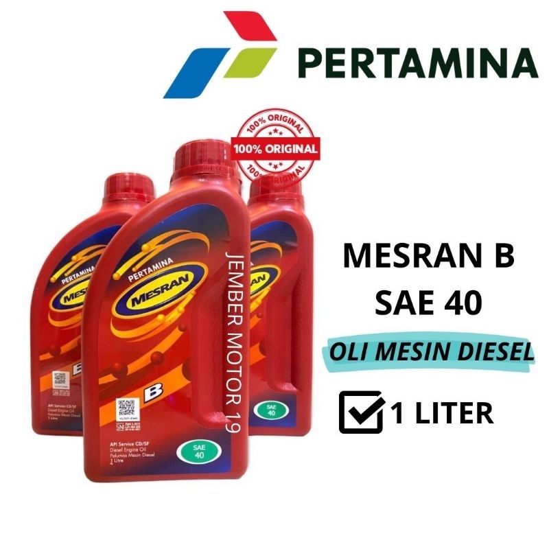 Jual OLI PERTAMINA MESRAN B 1 LITER SAE 40 | Shopee Indonesia