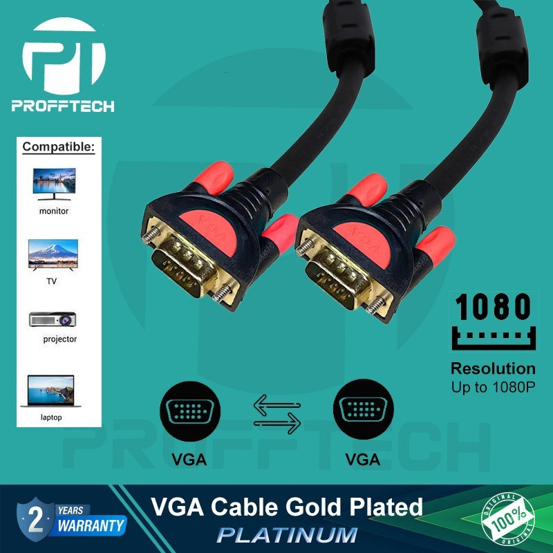 Jual Kabel VGA Platinum 1.5m 3m 5m Garansi 2 tahun | Shopee Indonesia