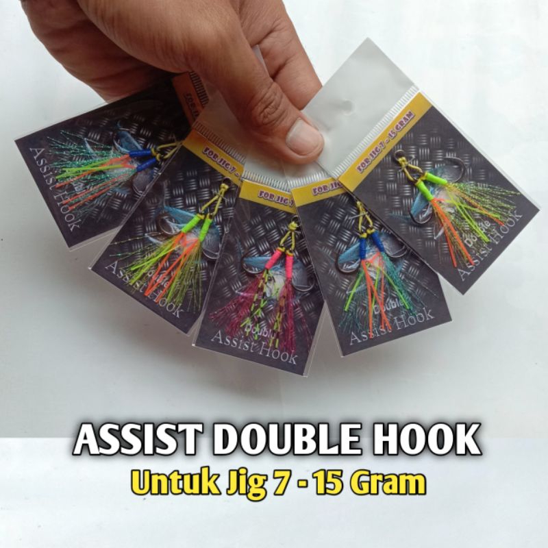 Jual ASSIST HOOK ASIST DOUBLE HOOK MICRO JIG METAL JIG 7 - 20 GRAM | Shopee Indonesia