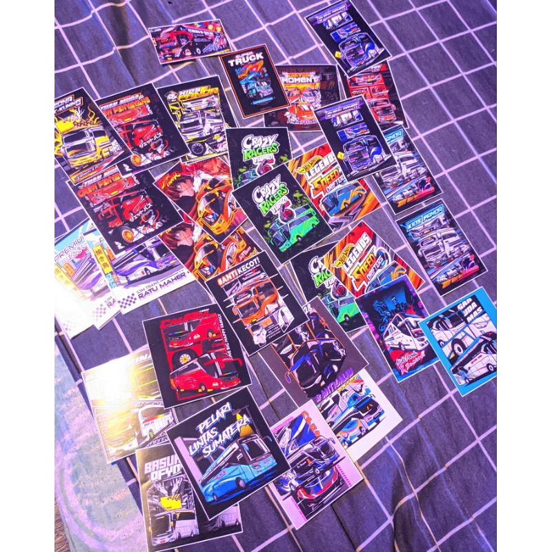 Jual COD Stiker Bus Keren Berkelas ( Dapat 50 Stiker + bonus ) | Shopee ...