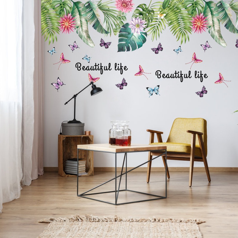 Jual Reliza Wall Sticker Renda Daun Green Leaves Hanging Wallsticker ...