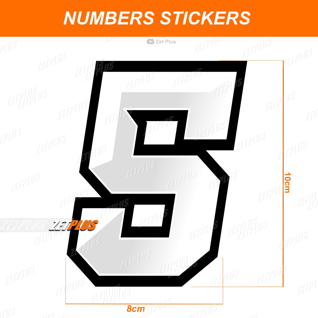 Jual STIKER ANGKA RACING /sticker 1 2 3 4 5 6 7 8 9 0/motor cross MX ...