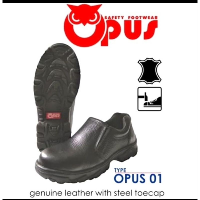Jual Sepatu safety opus 01/ sepatu safety murah original SLIP ON ...