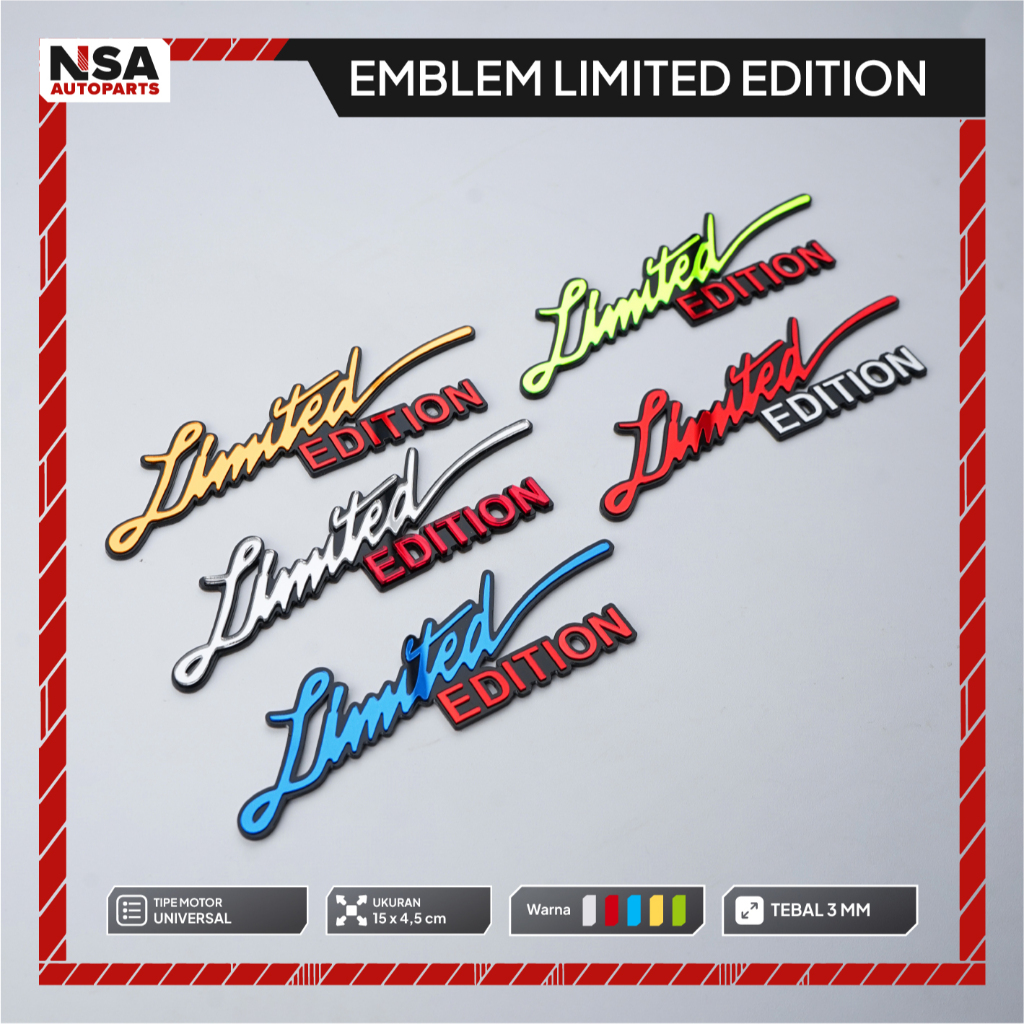 Jual EMBLEM LIMITED EDITON LATIN BUKAN STIKER LIMITED EDITION LOGO ...