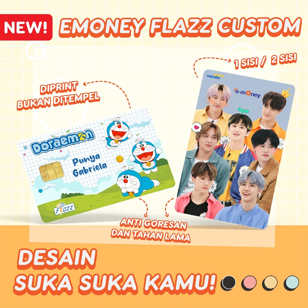 Jual E money Mandiri Custom 1 Sisi UV Print Nama | KPOP | Deisgn | Nct | Bts Cetak 2 Sisi Kartu ...