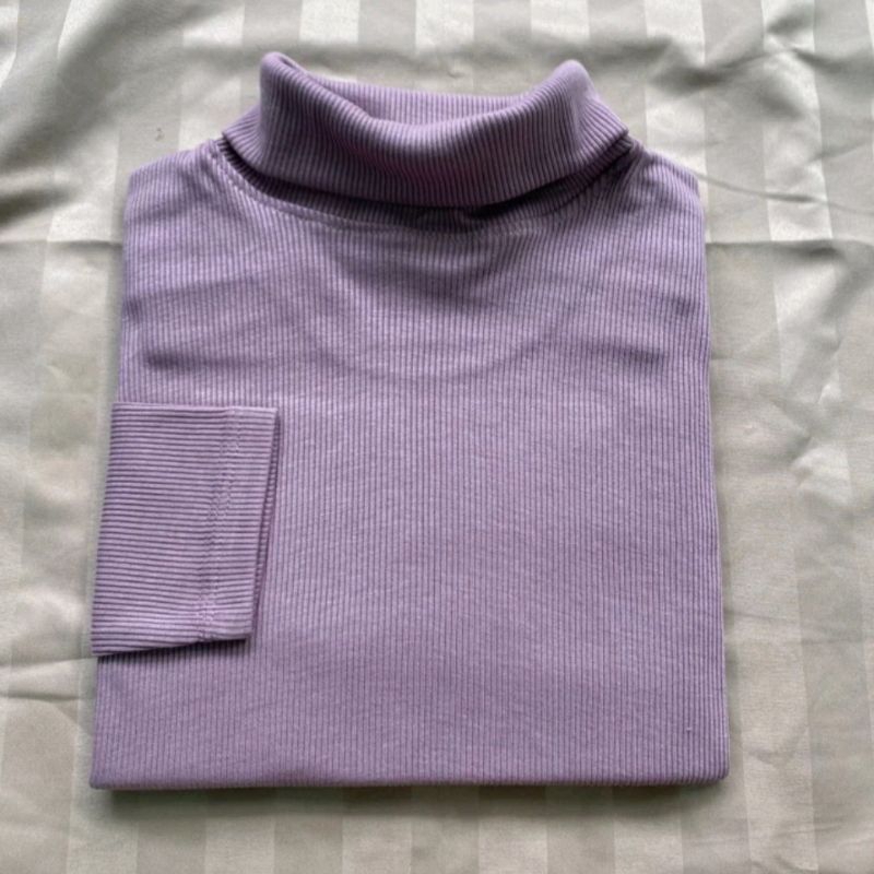 Jual Kaos Turtle Neck Lengan Panjang Bahan RIB Kaos Kerah Tinggi Pria ...
