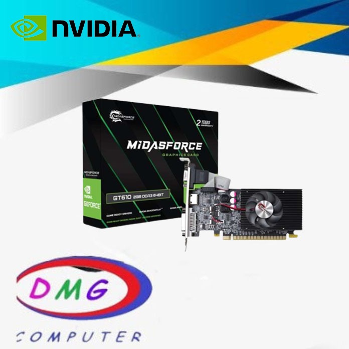 Jual VGA Nvidia GT610 2GB DDR3 LP Midasforce | Shopee Indonesia