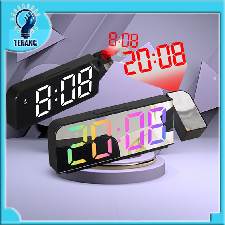 Jual 180 ° Jam Alarm Digital Dengan Layar Multifungsi Dengan Proyektor ...