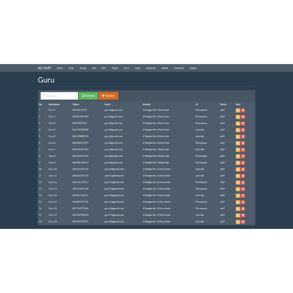 Jual Source Code Algoritma Genetika Penjadwalan Smp Php Shopee Indonesia