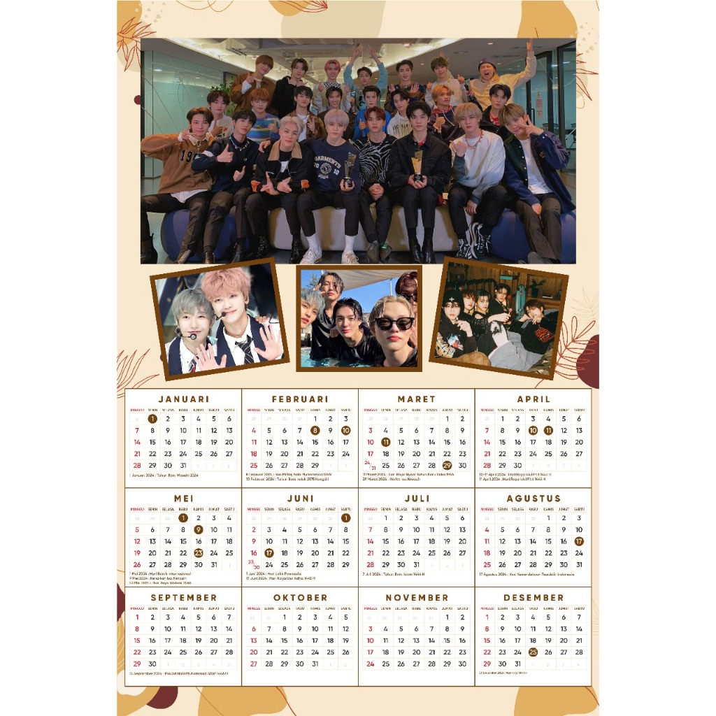 Jual Kalender Dinding 2024 | Kalender Custom Foto | KALENDER GANTUNG ...