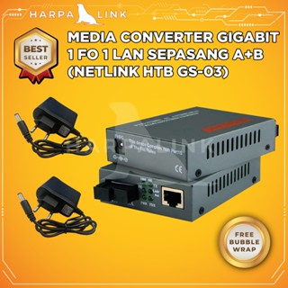 Jual HTB-GS-03 Gigabit Netlink HTB GS 03 Sepasang A+B / Fiber Optic Media Converter HTB-GS-03 A ...