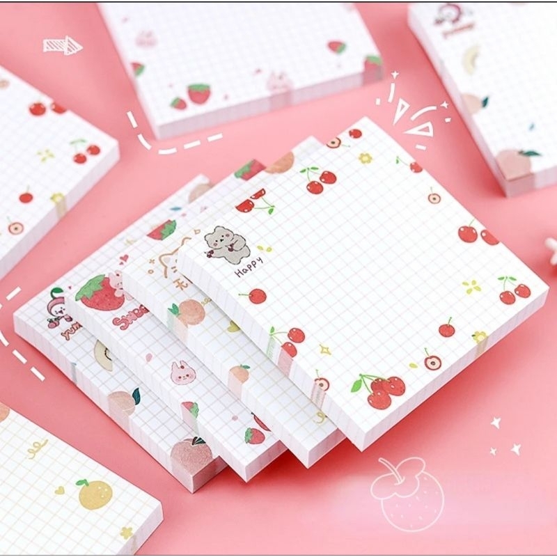 Jual sticky notes Fruity - memo kotak kecil - catatan - coretan ...