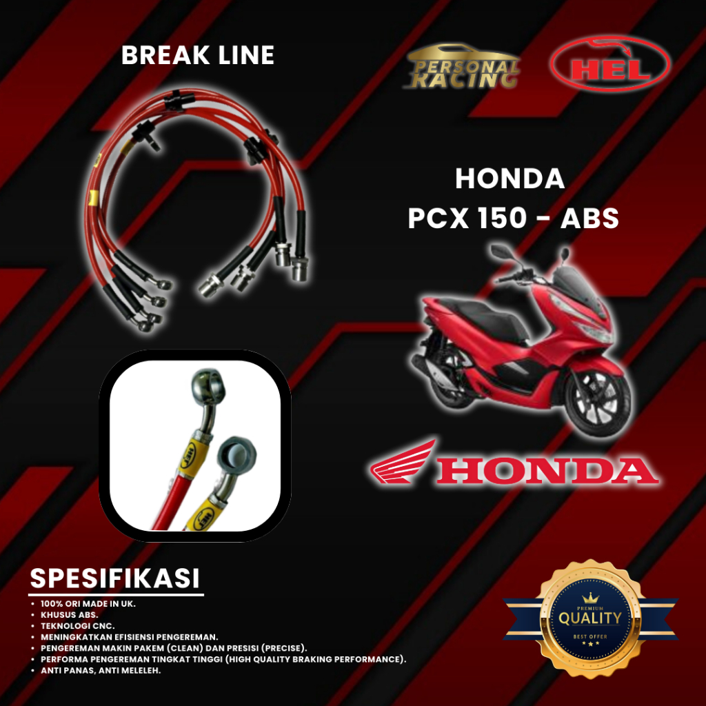 Jual Selang Rem Brake Line Racing HEL ( HONDA PCX 150 ABS ) | Shopee Indonesia