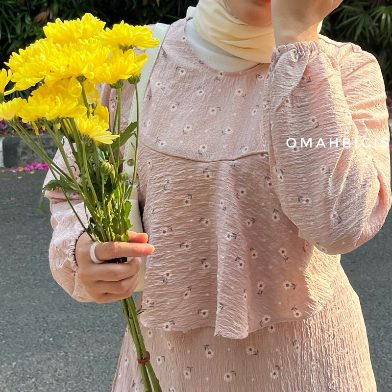 Jual Himari Dress korean vintage- Dress Korea- Dress crinkle - Dress ...