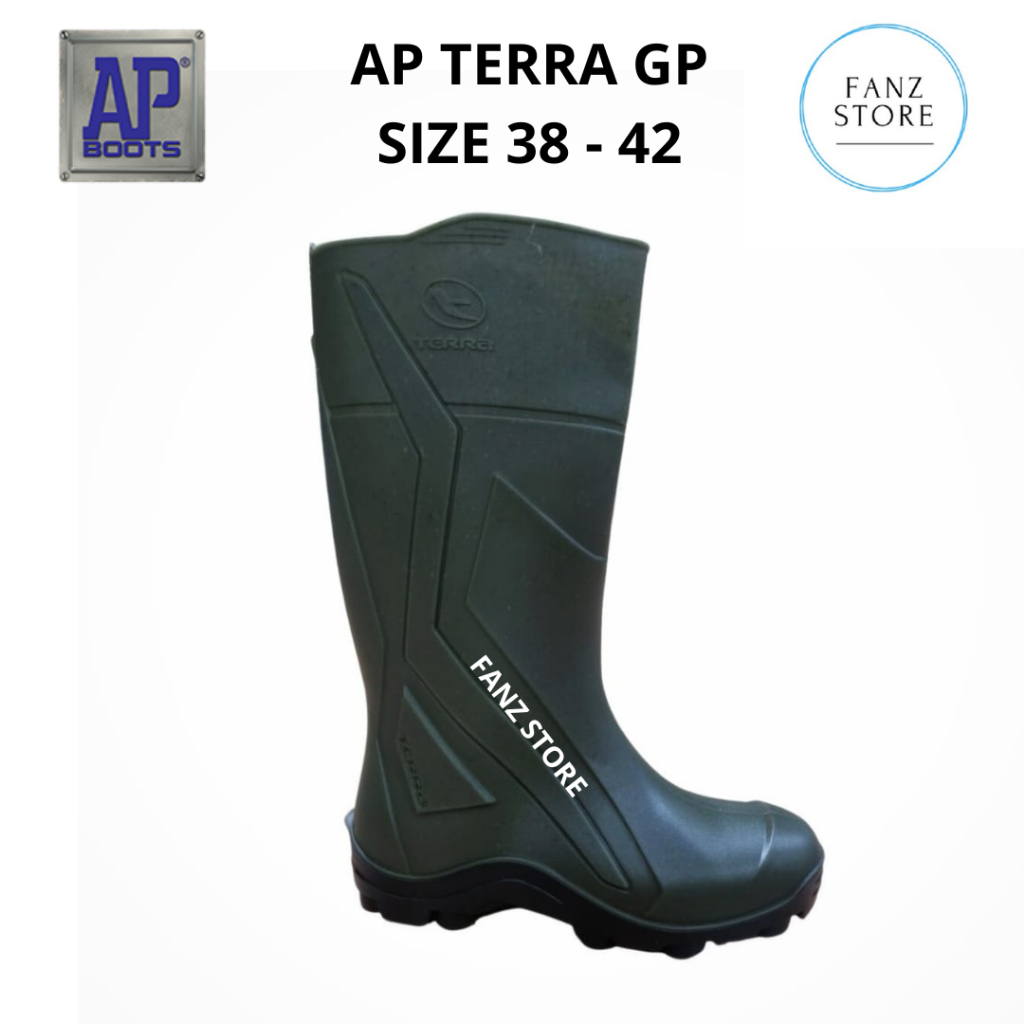 Jual Sepatu Boot Tinggi AP Boots AP Terra GP Hijau Sol Hitam Size 38 ...