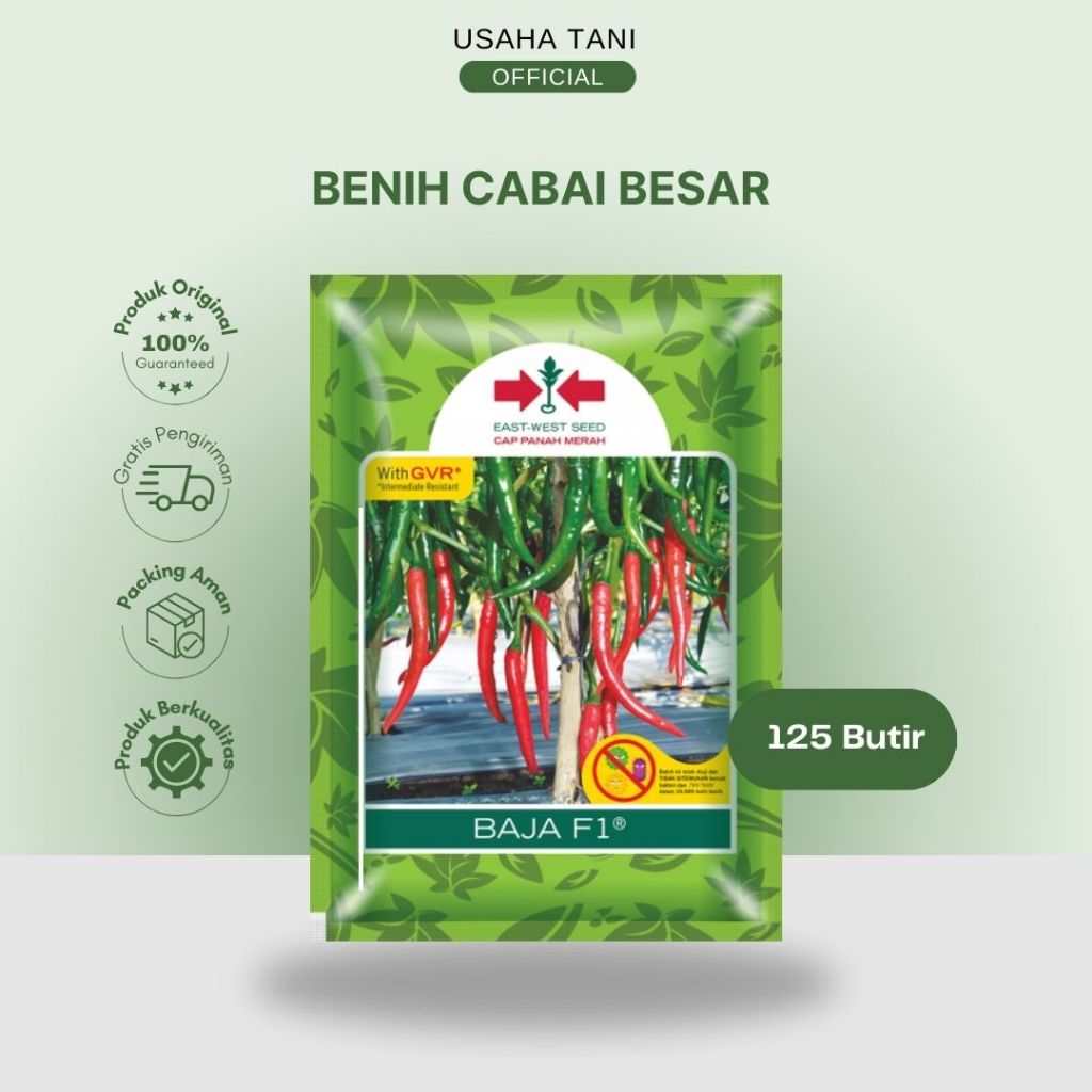Jual Benih Cabai Besar Baja F1 Cap Panah Merah isi 125 butir | Shopee ...
