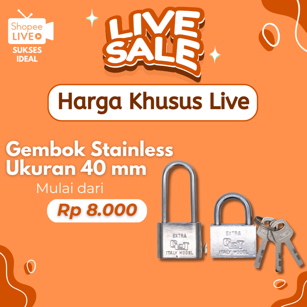 Jual Gembok Stainless Gembok Leher Pendek Gembok Pagar 30mm 40mm 50mm ...