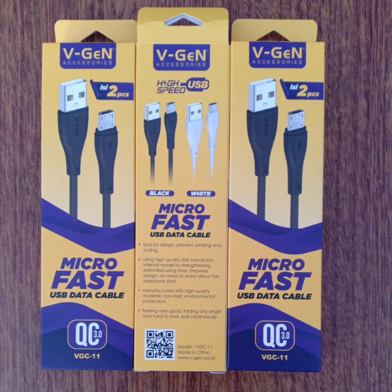 Jual Kabel Data V-Gen VGC-11 Micro isi 2pcs | Shopee Indonesia