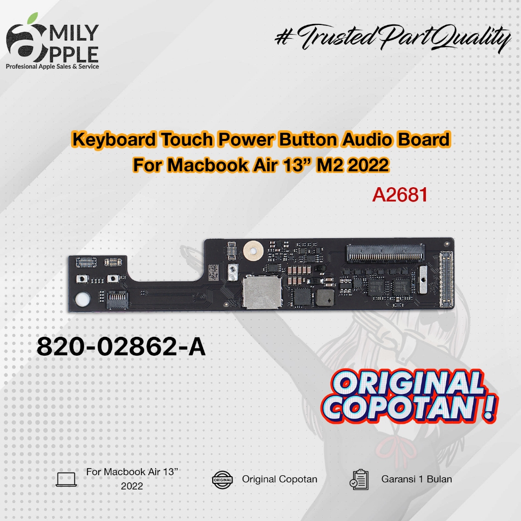 Jual Daughter Keyboard Board Macbook Air 13" M2 2022 A2681 | Shopee ...