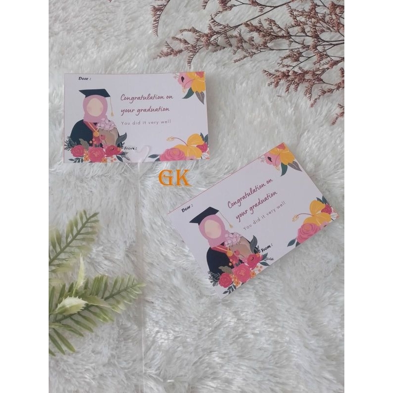Jual Graduation Card/Kartu Ucapan Wisuda/Greeting Card Aestetik Harga 1 ...