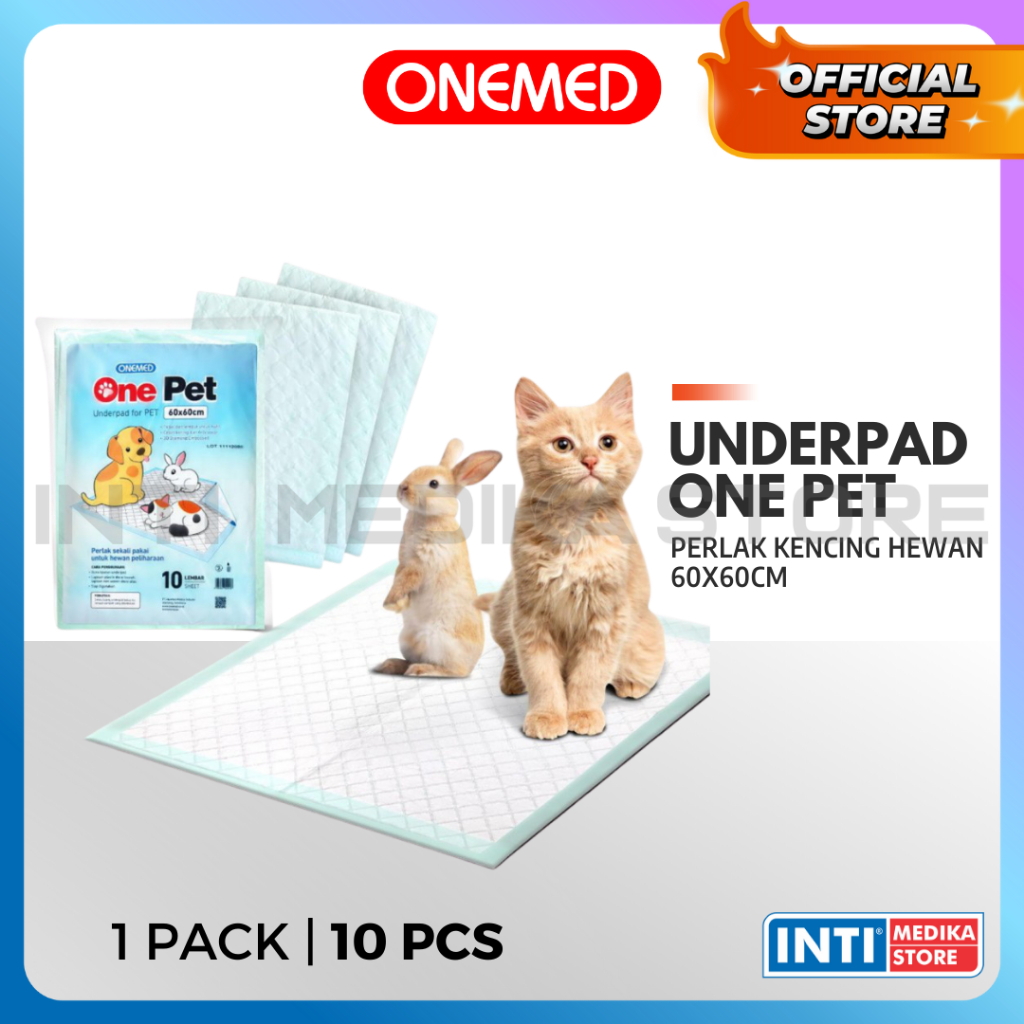 Jual ONEMED - Underpad ONE PET 60x60 cm | Alas Pipis Anjing Kucing ...