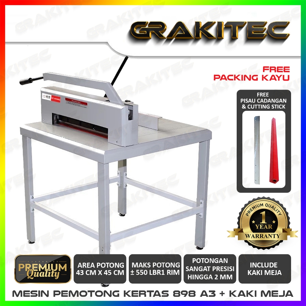 Jual Mesin Pemotong Kertas 898 A3 + Kaki Meja | Shopee Indonesia