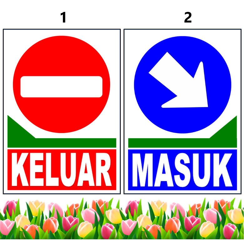 Jual Sepasang / Satuan Rambu Akrilik Pintu Masuk Keluar | Shopee Indonesia