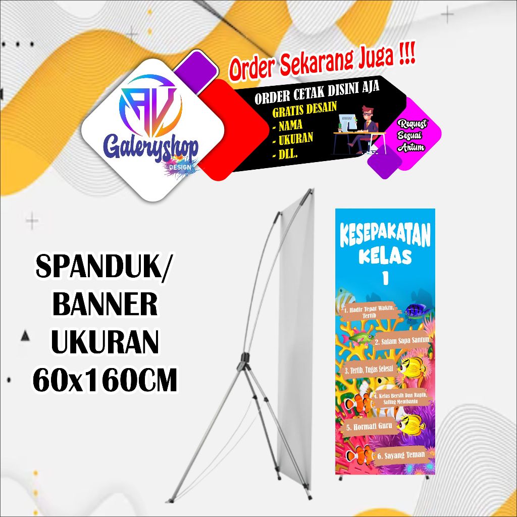 Jual mmt, spanduk, kesepakatan kelas,peraturan kelas dll ukuran 60x160 ...
