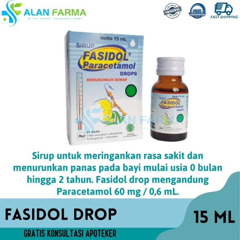 Jual Fasidol Drop 15 mL | Paracetamol Drop | Penurun Demam Bayi ...
