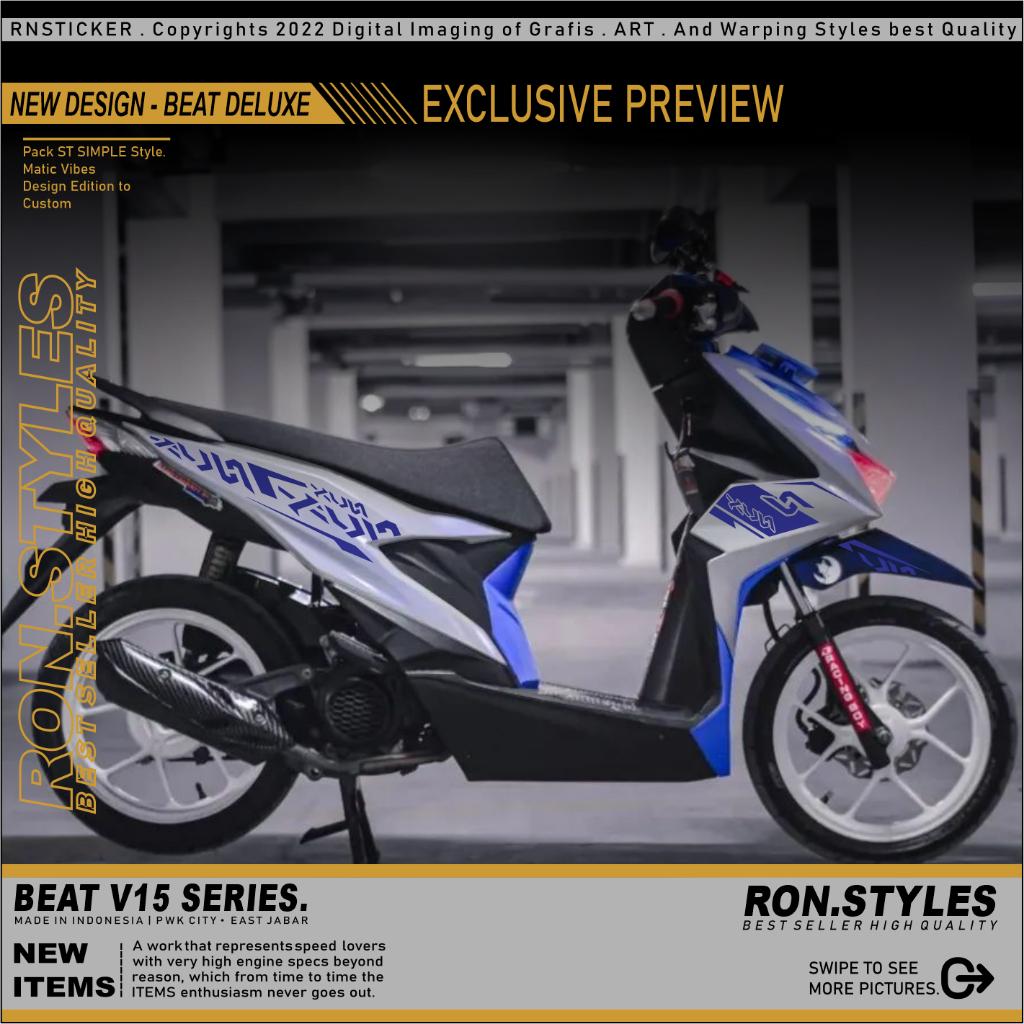 Jual BTV15 CUTTING STICKER STRIPING BEAT NEW DELUXE STRIPING VARIASI ...