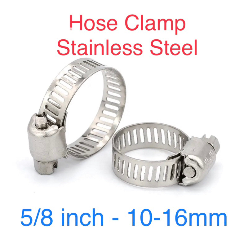 Jual Klem Selang 5/8 inch 10-16mm Hose Clamp 5/8” Stainless Steel ...