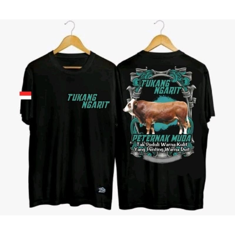 Jual KAOS TUKANG NGARIT PETERNAK MUDA SAPI HIJAU SABLON DTF | Shopee ...