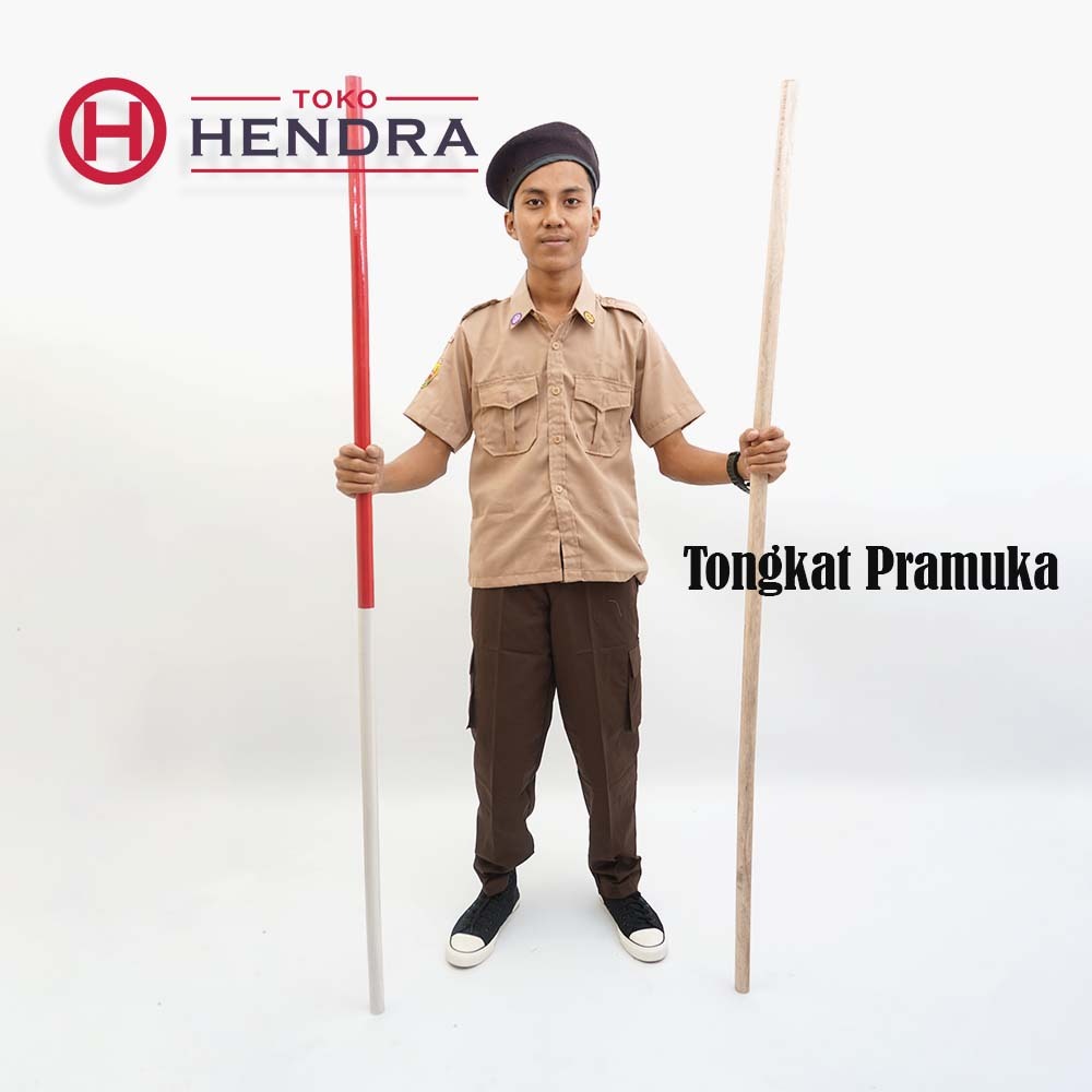 Jual Tongkat pramuka / Toya pramuka bahan kayu randu polos dan merah ...