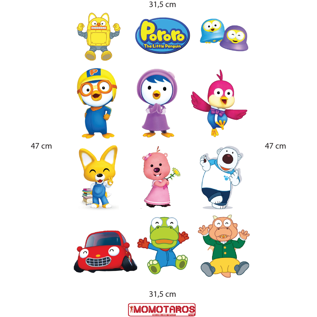 Jual Sticker kiscutting Pororo 1 lembar | Shopee Indonesia