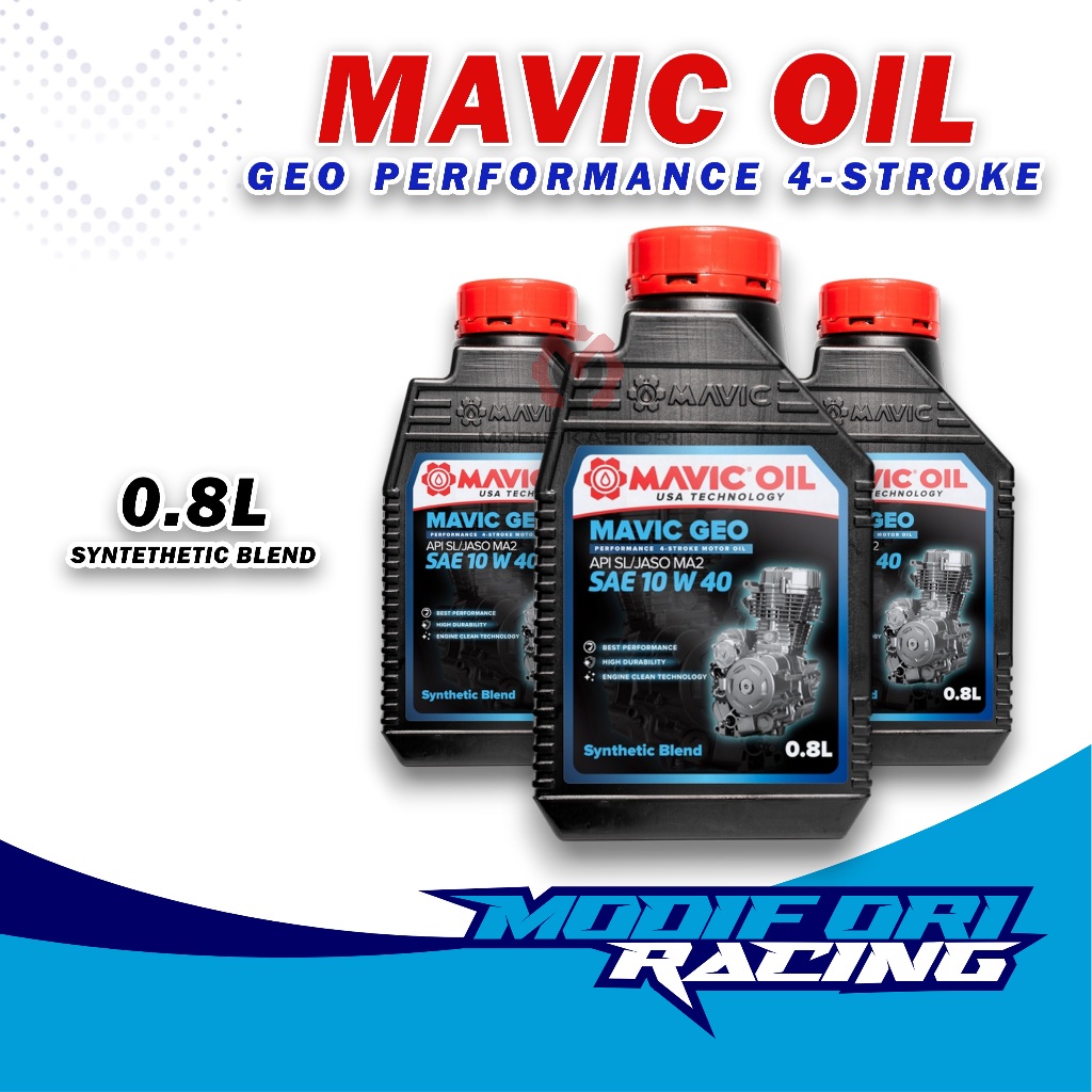 Jual Oli Mavic Oil GEO Performance Oil 10W-40 0.8L Oli Motor Oil ...