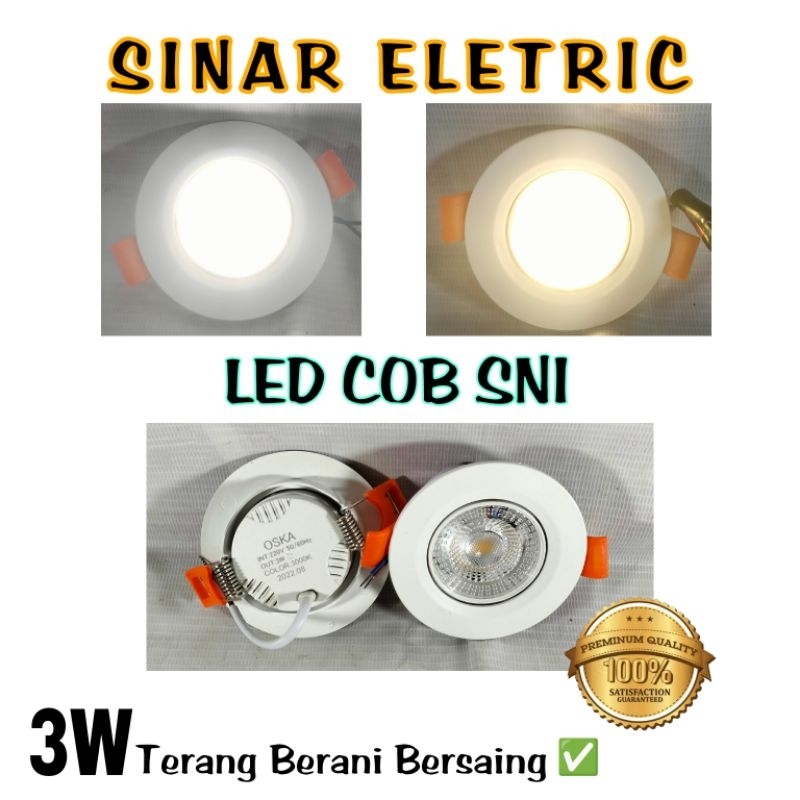 Jual LAMPU LED COB / SPOTLIGHT DOWNLIGHT SPOT LIGHT OSKA 3W SUPER ...