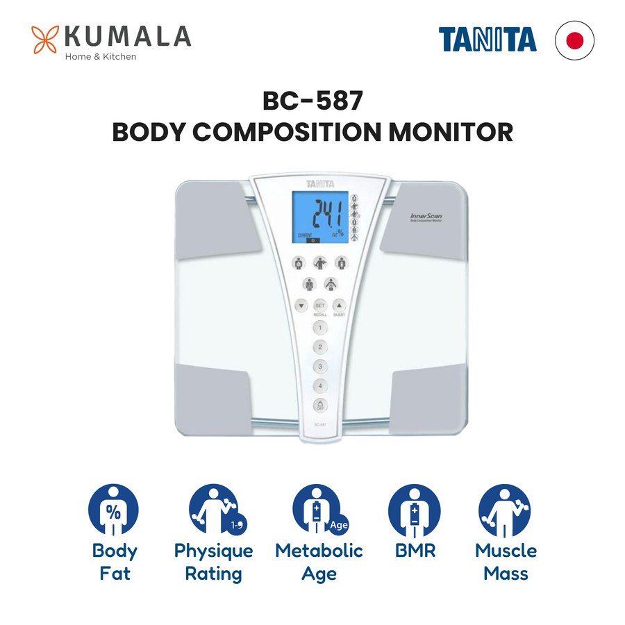 Jual TANITA BC-587 Timbangan Badan Digital BMI 9 in 1 Body Composition ...
