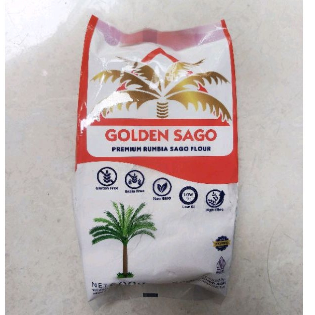 Jual TEPUNG SAGU RUMBIA PREMIUM GOLDEN SAGO 600 GR KEMASAN BARU SAGO ...