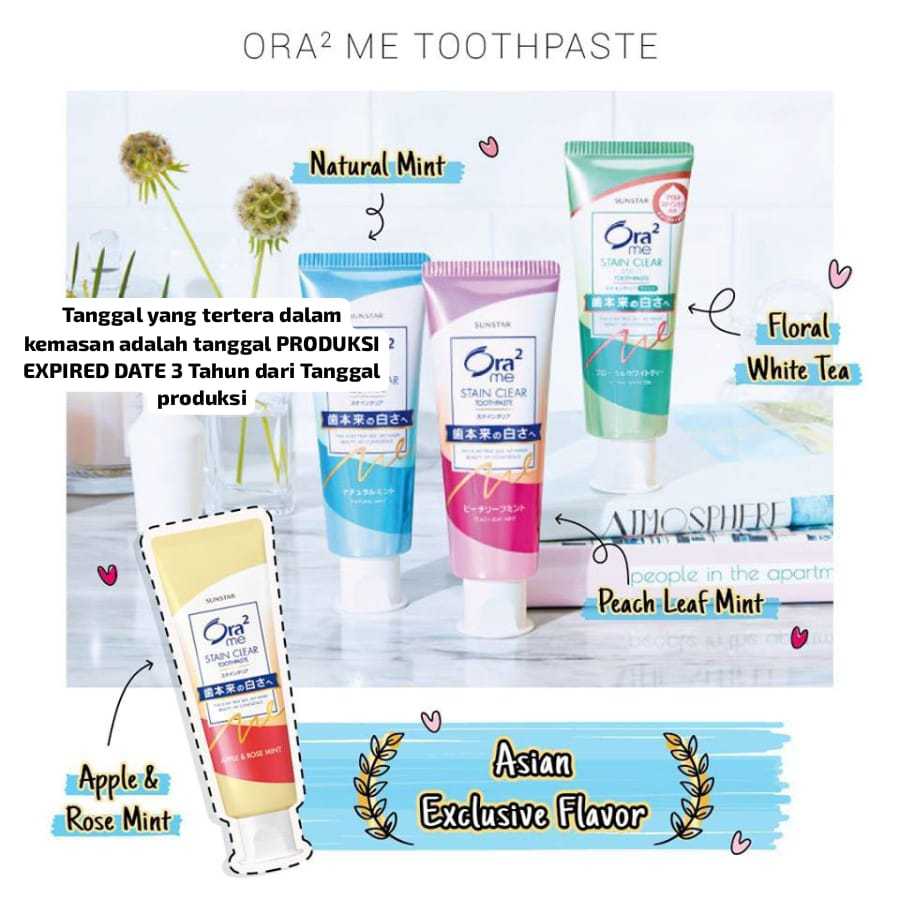 Jual Sunstar Ora2 Me Stain Clear Toothpaste Pasta Gigi Ora2Me Original Jepang 125-130 gram ...