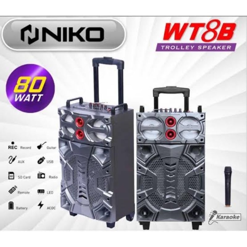 Jual TROLLEY SPEAKER NIKO WT 8 WT8 8B B WT8B SPIKER TROLI MEETING ...